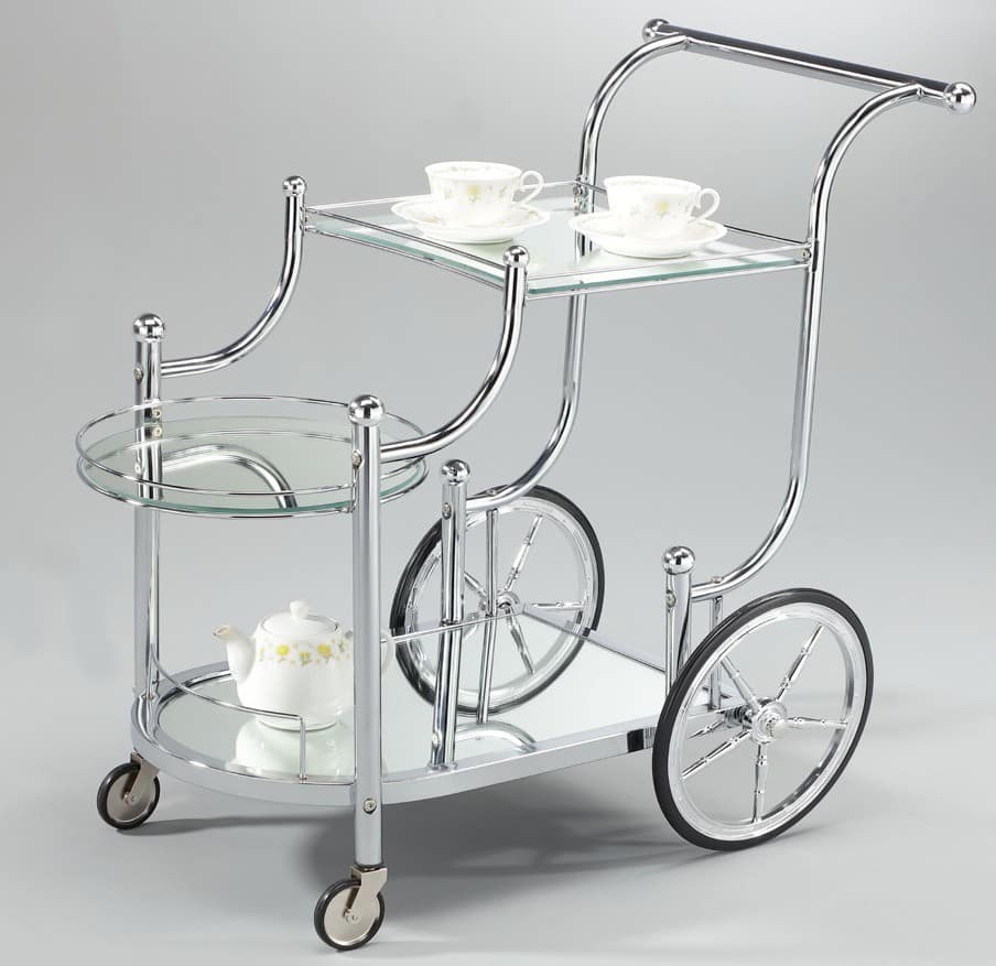 3 TIER GLASS TROLLEY CART - Metisra